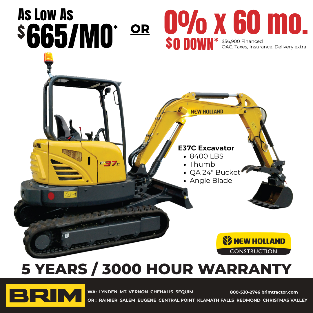 New Holland E37C Compact Excavator – BRIM Tractor